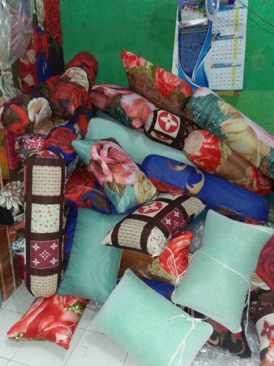 Bantal Busa Doble Kain Puring/Guling Busa Doble Kain Puring/Bantal dan ...