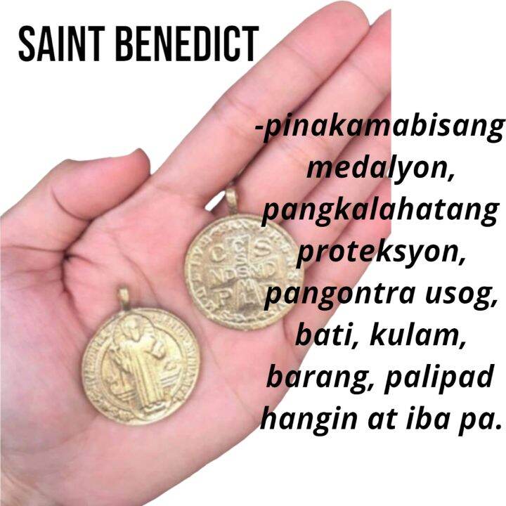 ST.BENEDICT ALANGAN MEDALYON pendant with guide/orasyon | Lazada PH