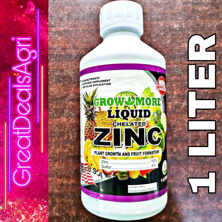 GROW MORE LIQUID CHELATED ZINC (1 LITER) BY SAGREX / LIQUID ZINC ...