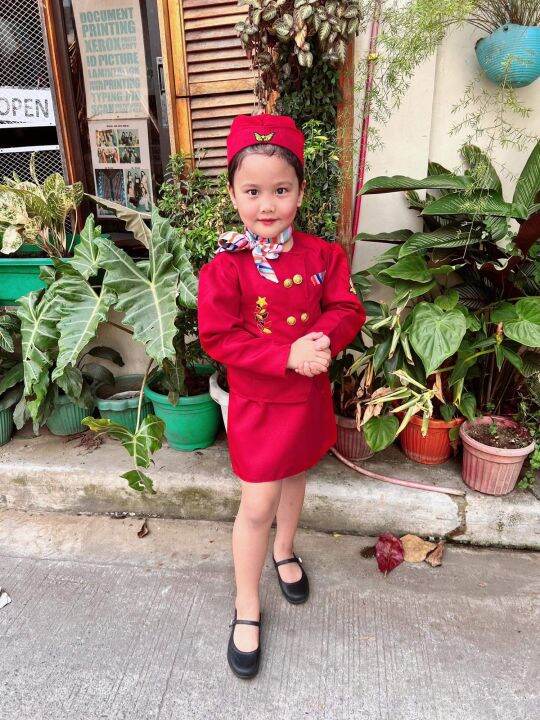 Flight attendant career costume / community helper stewardess | Lazada PH