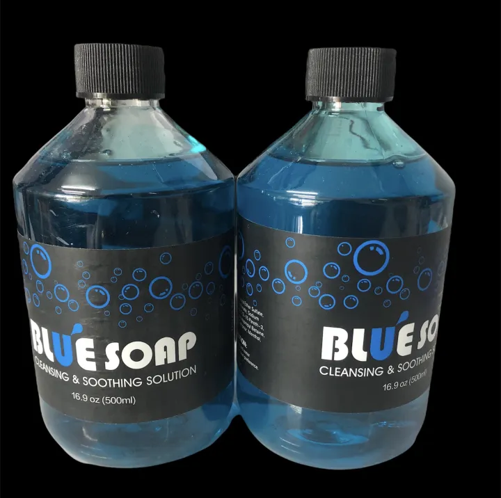 น้ำยาทำความสะอาดระหว่างสัก / Blue soap / ขนาด500ml ขวดละ250บาท | Lazada ...