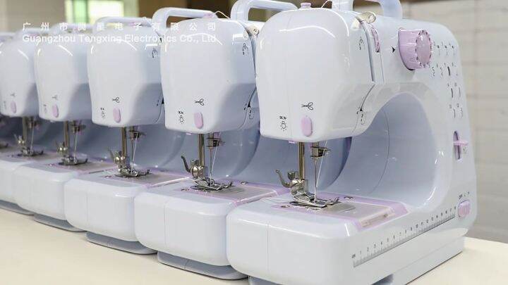 12-Needle Mini Sewing Machine Portable Knitting Machine Multi-Function ...