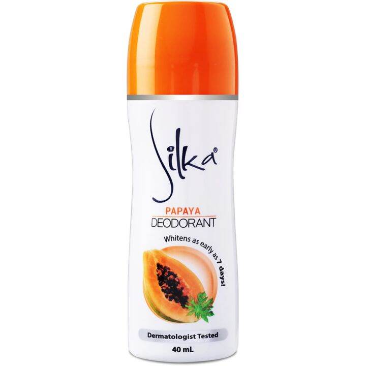 SILKA Papaya Whitening Deodorant 40ml | Lazada PH