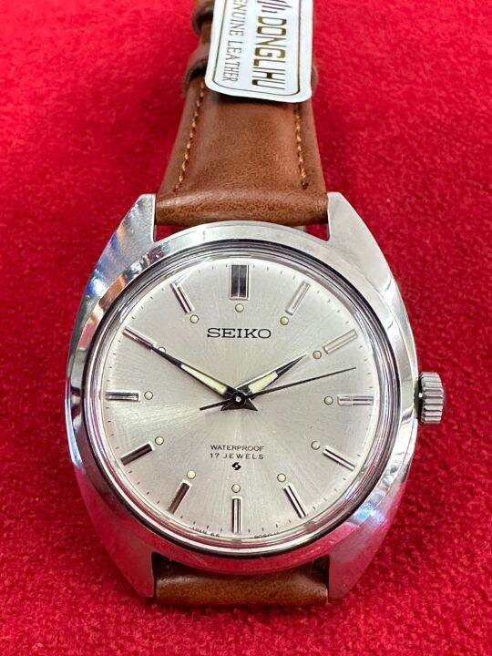 SEIKO WATERPROOF 17 JEWELS ระบบไขลาน ตัวเรือนสแตนเลส นาฬิกาผู้ชาย มือ ...