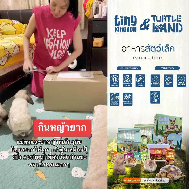 Tiny Kingdom หญ้าทีโมธี อัลติเมทพรีเมียม 500g หญ้ากระต่าย หญ้าแห้ง สำหรับกระต่ายและสัตว์ฟันแทะ ...