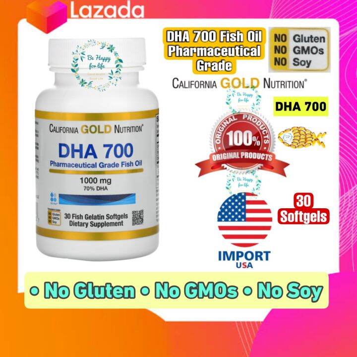 California Gold Nutrition DHA 700 Fish Oil , Pharmaceutical Grade ...