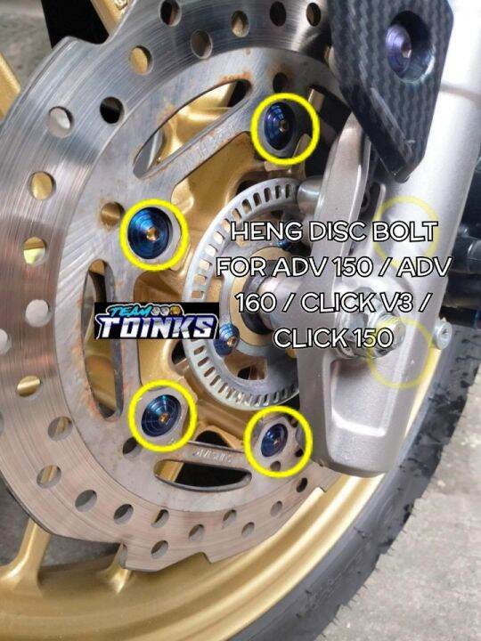HENG FRONT DISC BOLT SET FOR ADV 150 / ADV 160 / CLICK 150 v2 / CLICK ...