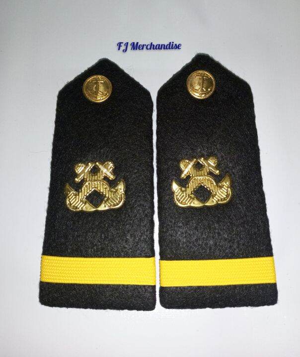 Marine / Seaman Shoulder Board Black Pair with Cross Anchor Pin | Lazada PH