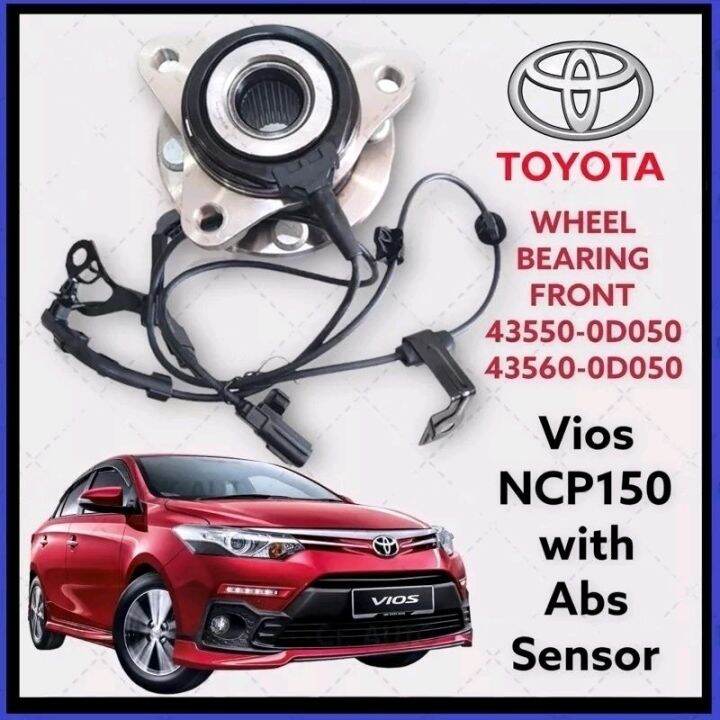 ORIGINAL TOYOTA VIOS NCP150 2013-2021 FRONT WHEEL HUB BEARING WITH ABS ...
