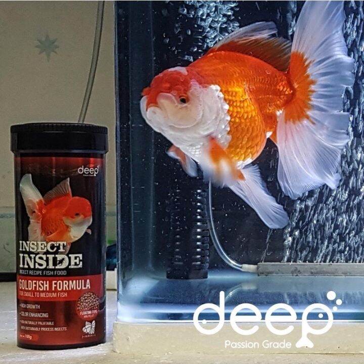 DEEP INSECT INSIDE 100 กรัม อาหารปลาทอง สูตรเร่งโต&เร่งสี โปรตีนคุณภาพ ...