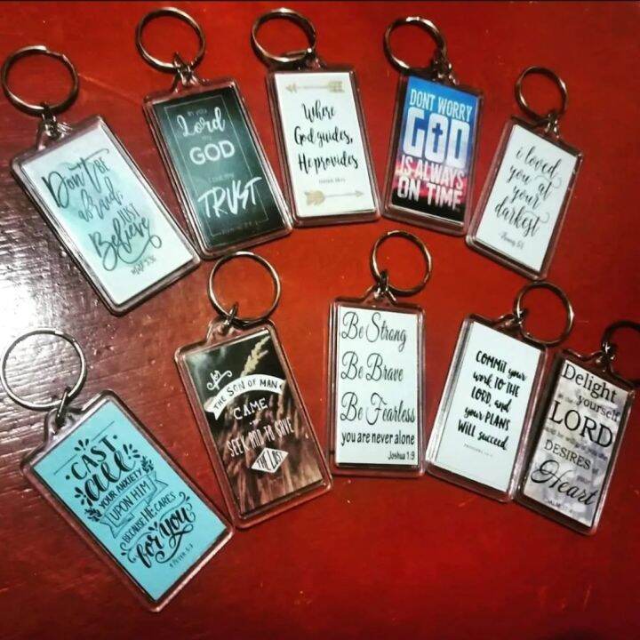 Rectangular Acrylic Bible verse keychains Asstd. | Lazada PH
