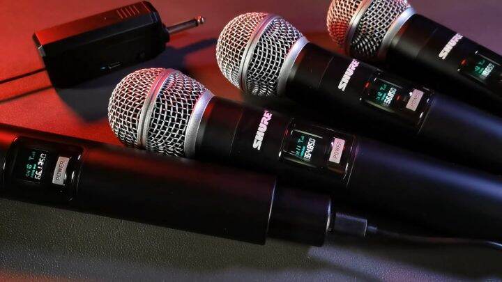wireless microphone SHURE PG48 4 channel original uhf 4 pcs mic for ...