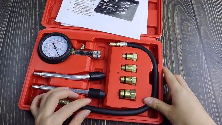 🇵🇭 8PCS Automotive Motorcycles Petrol Engine Compression Test Gauge ...