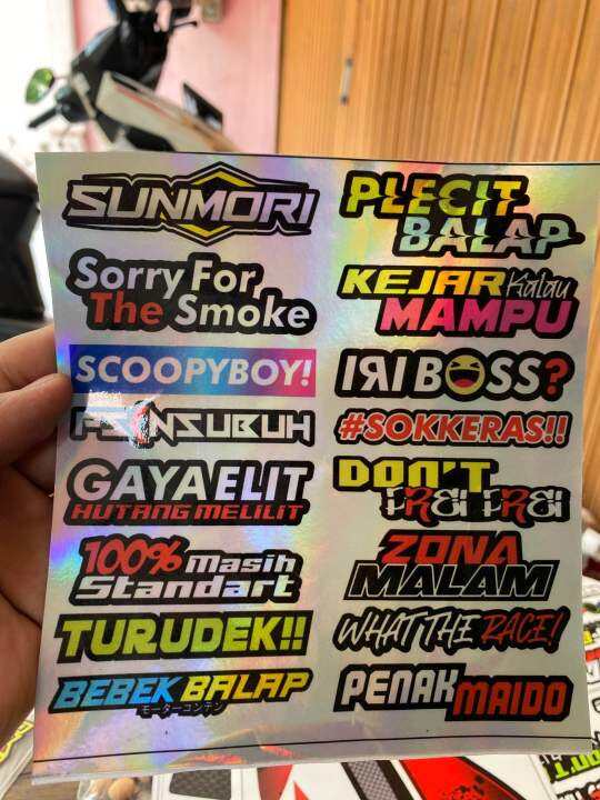 STICKER PACK KATA KATA VIRAL / STICKER KATA KATA TERBARU / STICKER HELM ...