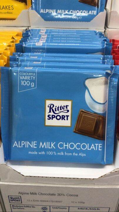 Ritter sport 100g Alpine milk chocolate | Lazada
