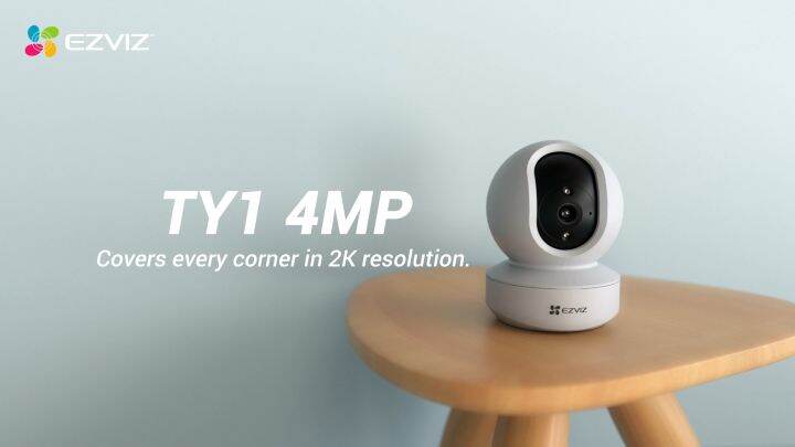 EZVIZ TY1 4MP 2K H.265 Full HD Resolution Pan & Tilt Wireless Security ...