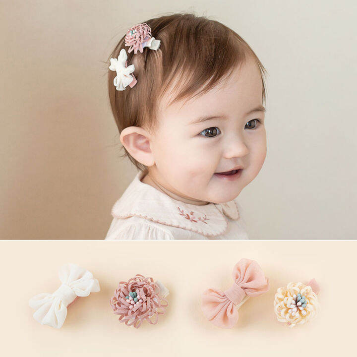 F351กิ๊บติดด้านข้างติดโบว์แบบเจ้าหญิงนำเข้าจากเกาหลีกิ๊บติดผมเพื่อความ ...