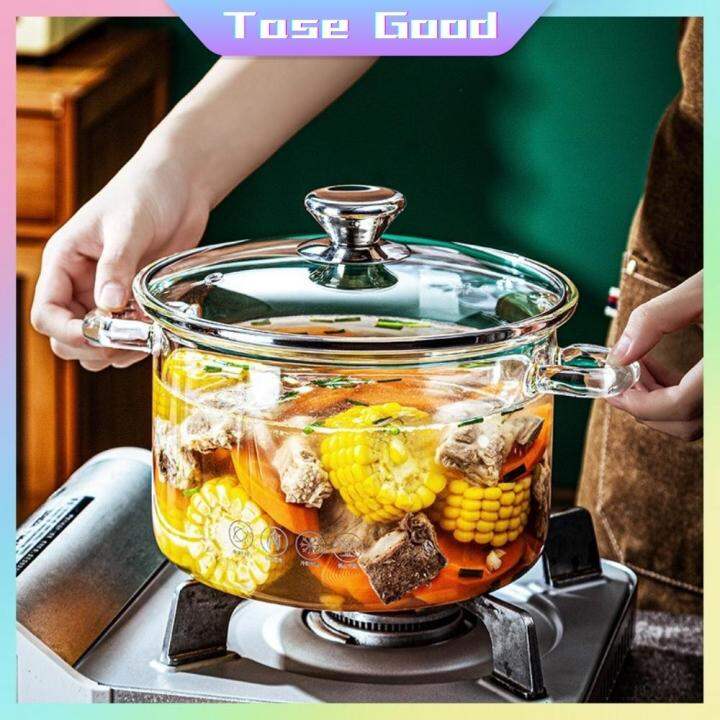 Tase Good High Borosilicate Glass Soup Pot With Ceramic Pot Glass