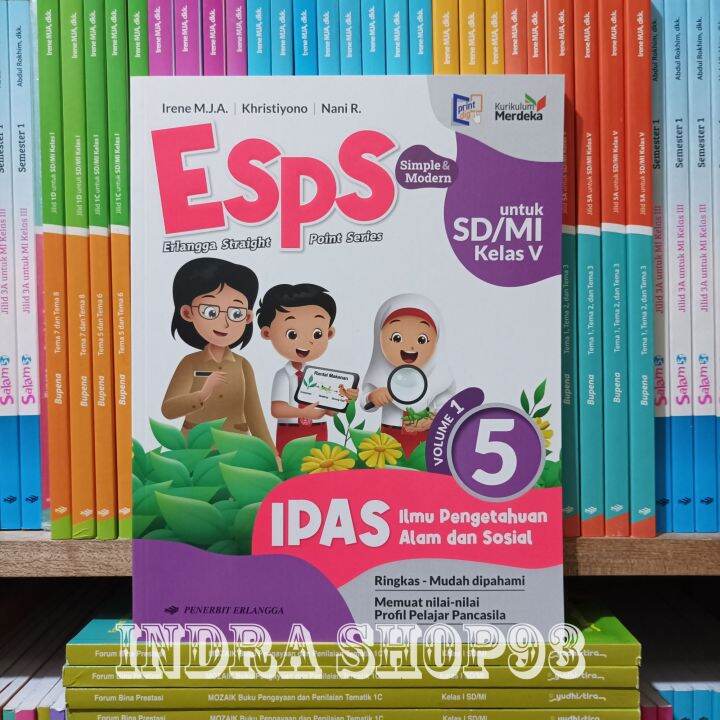 Buku ESPS IPAS Kelas 5 SD Volume 1 Kurikulum Merdeka Erlangga | Lazada Indonesia