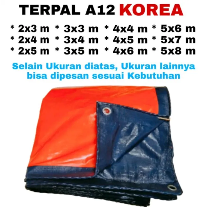 terpal A12 Korea ukuran 3m x 4m tebal | Lazada Indonesia