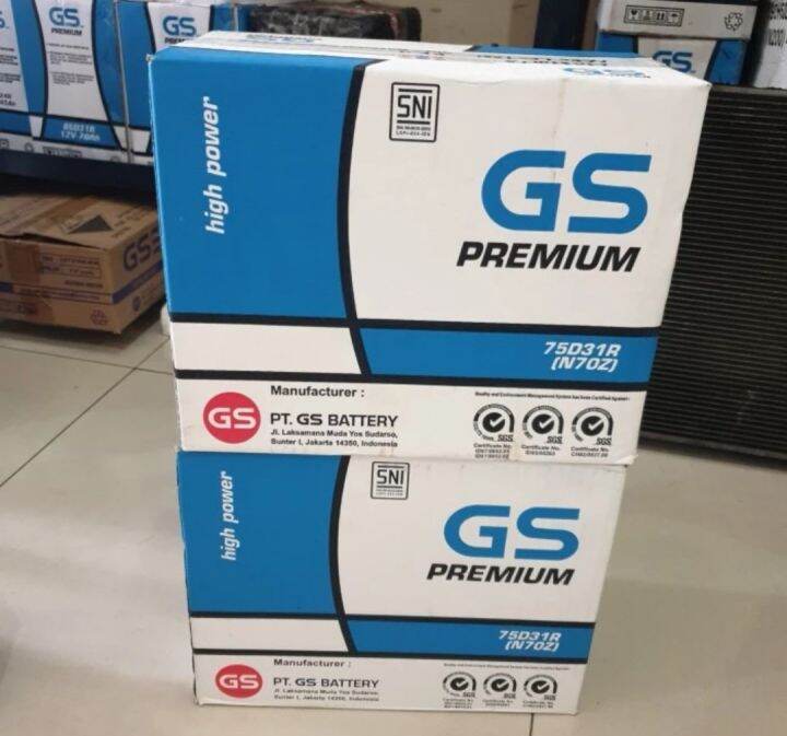 AKI BATERAI BASAH GS ASTRA PREMIUM N70Z/75D31R PANTHER COLT DIESEL ...