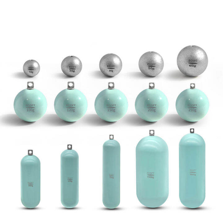 Ecoft ตกปลาในทะเลรูปมะกอกสีเขียวเป็นมิตรกับสิ่งแวดล้อมตกปลาด้านล่างป้องกันแขวนตะกั่วตกปลาวัสดุ ...