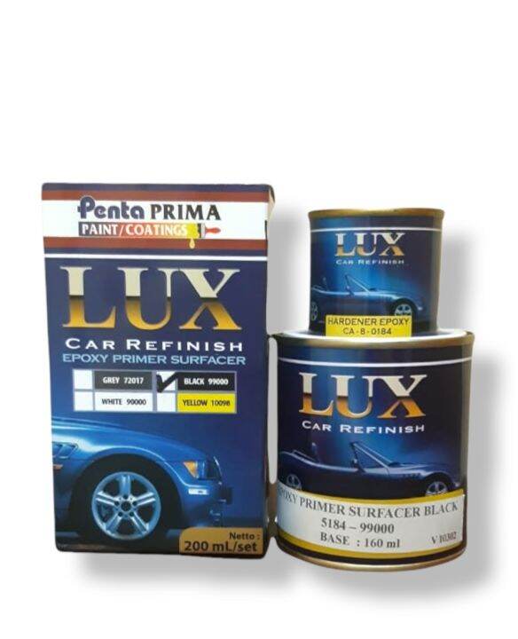 PENTA LUX EPOXY PRIMER SURFACER PUTIH & ABU-ABU & HITAM + HARDENER 200 ...