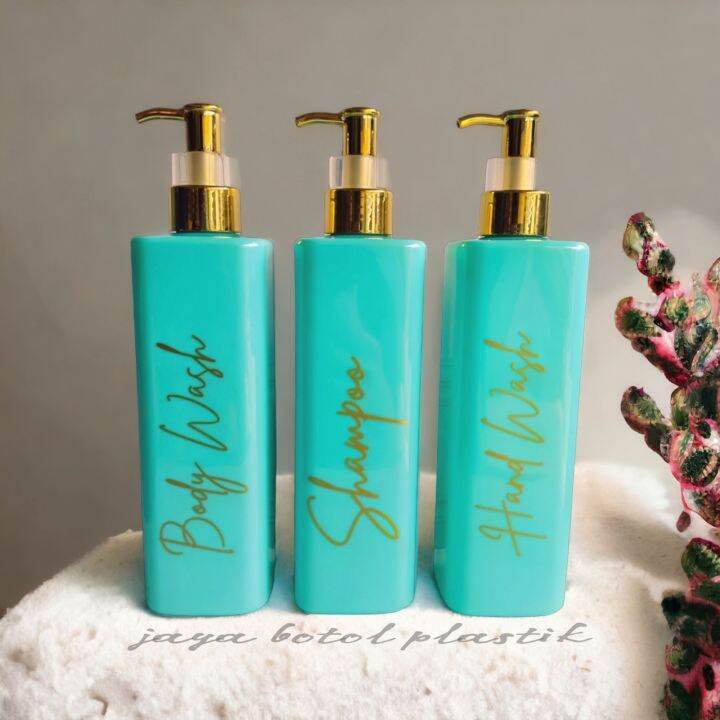 Botol Reffil 500ml Kotak Ijo Glossy Botol Sabun Cair 500ml Pump Gold ...