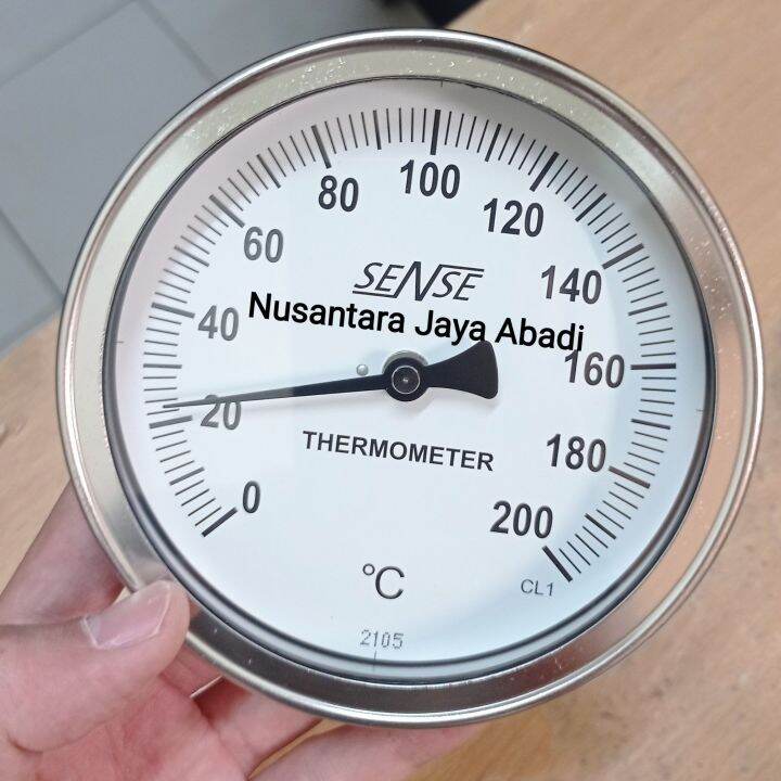 Thermometer Temperature Gauge Payung SENSE Stainless 4 " inchi 200 Derajat Celcius 15 cm ...