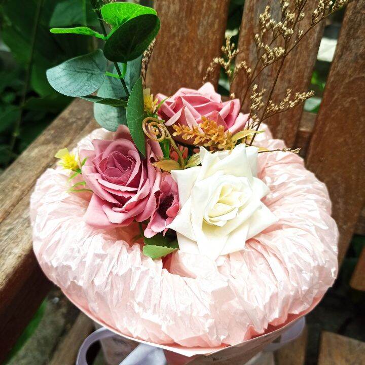 Round Bouquet Buket Bunga Artificial | Lazada Indonesia