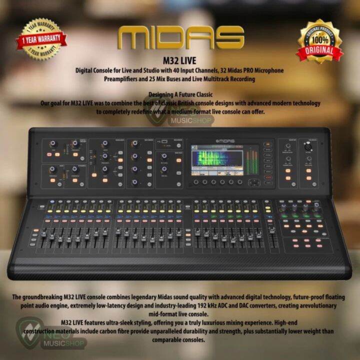 Midas M32 live digital mixer console for live and studio | Lazada Indonesia