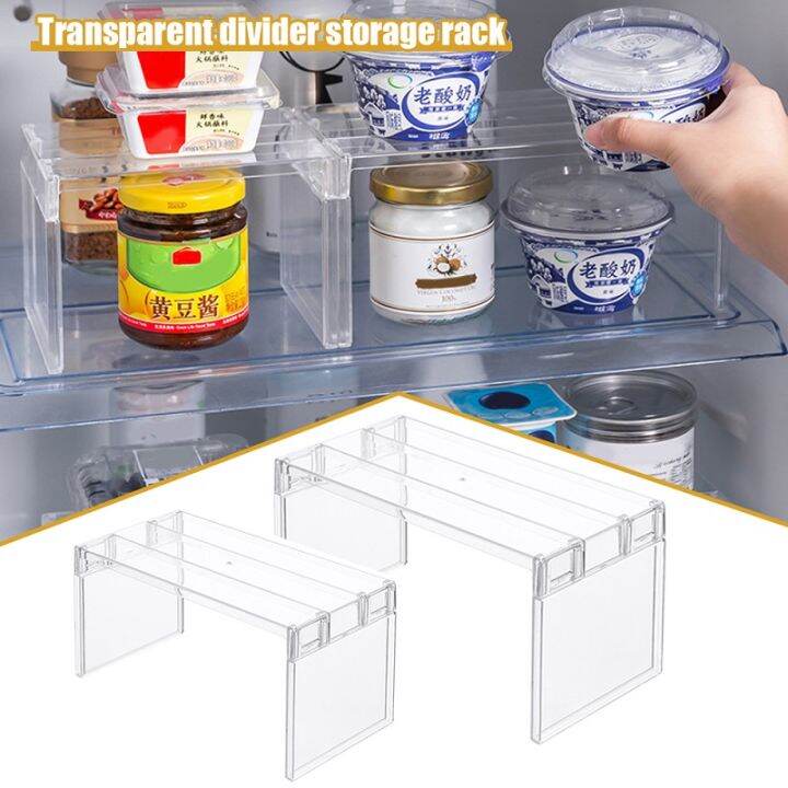 Valink Transparent Assemble Fridge Shelf Divider Space Saving Rack ...