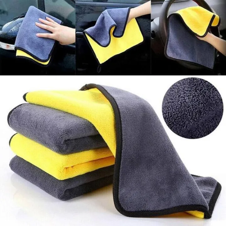 KAIN LAP MICROFIBER 2 sisi KUNING DAN ABU ABU | Lazada Indonesia