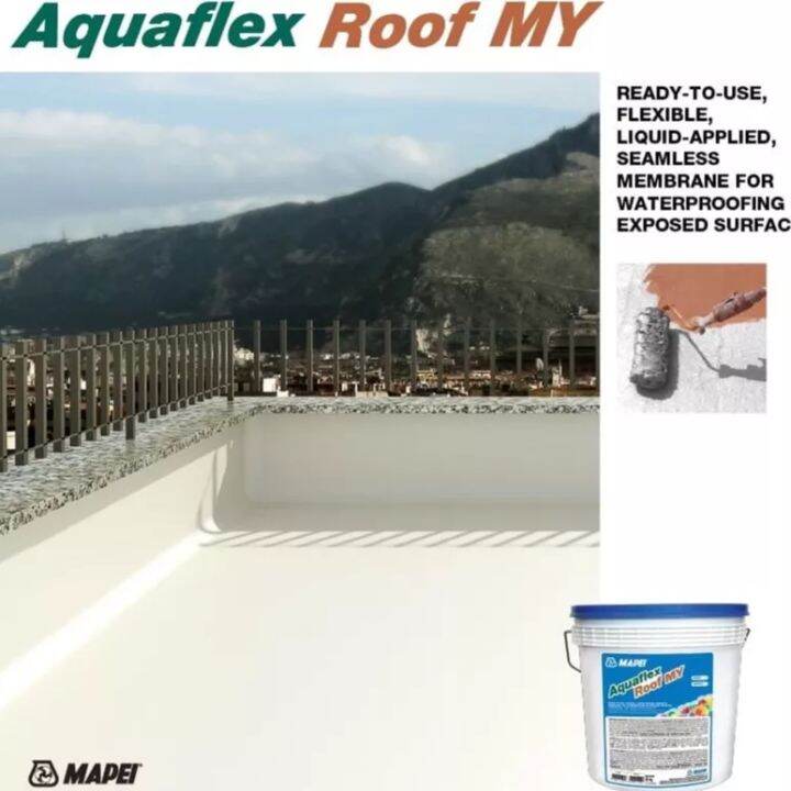 MAPEI AQUAFLEX ROOF MY (25KG) Flexible, Liquid-Applied, Seamless Waterproofing Membrane for ...