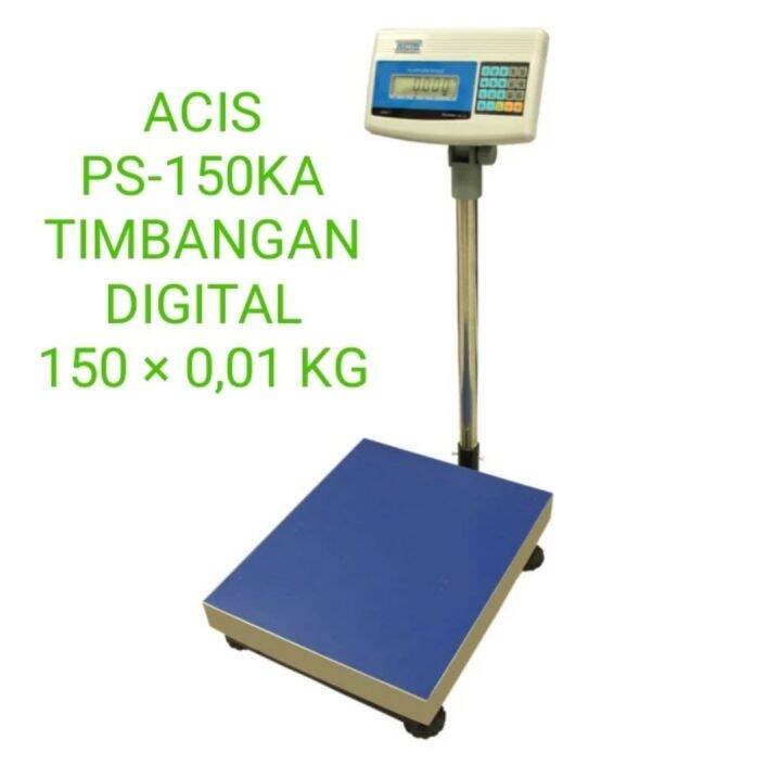 ACIS TIMBANGAN DIGITAL PS 150 KA 150KG / 0,01 KG PLATFORM SCALE LCD ...