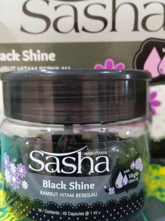 SASHA VITAMIN RAMBUT HITAM 40 BUTIR SASHA KEMASAN BOTOL | Lazada Indonesia