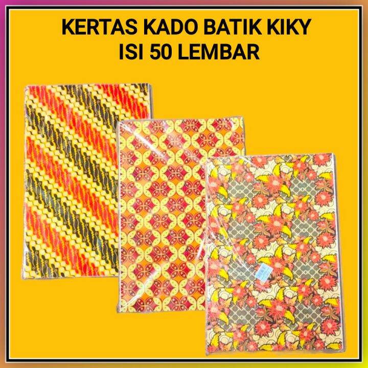 1 Pak Kertas Kado Batik Kiky | Lazada Indonesia