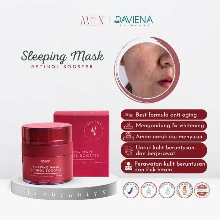 SLEEPING MASK RETINOL BOOSTER DAVIENA SKINCARE | Lazada Indonesia