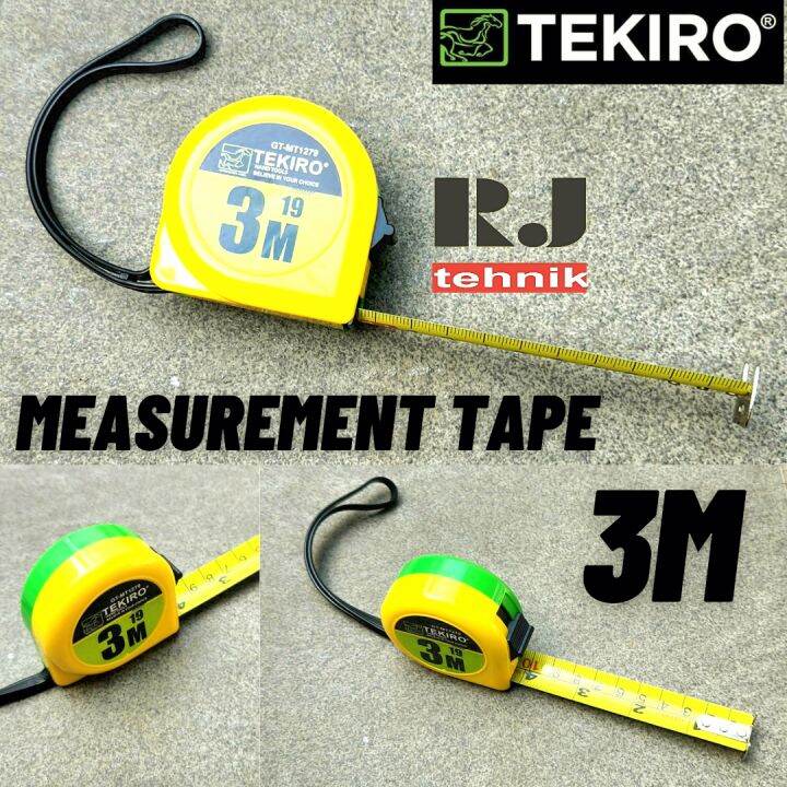 Tekiro Meteran 3 Meter Measurement Tape Meteran Ukur Tukang 3m | Lazada ...