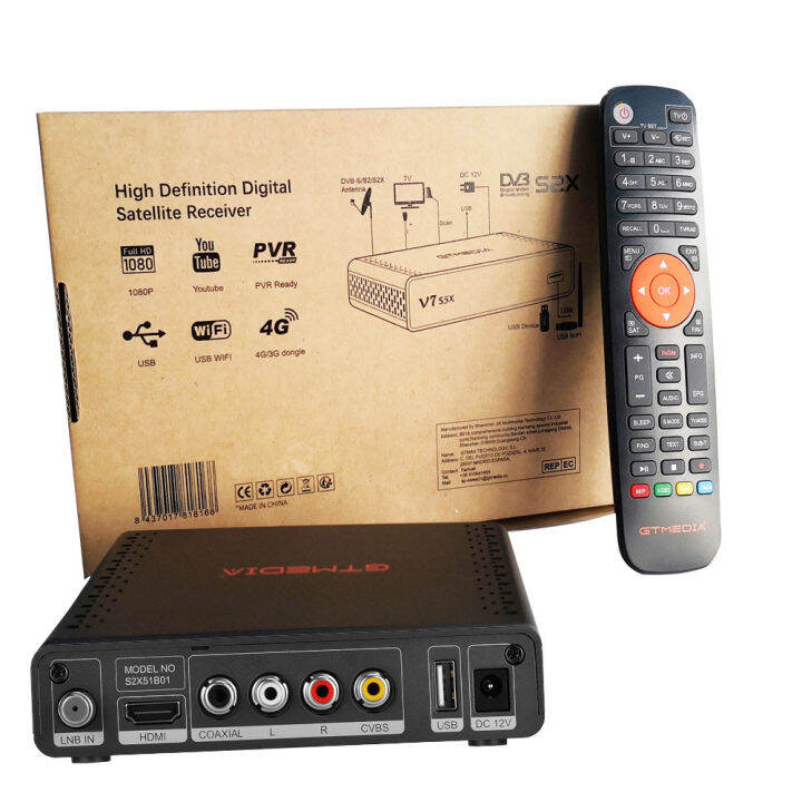 GTMEDIA V7 S5X DVB-S/S2/S2X H.265 Decoder Satellite Receiver USB WiFi ...