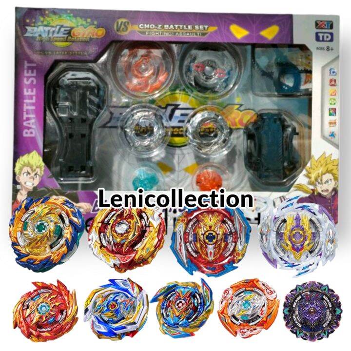 Set 2pcs Beyblade Battle Gyro Bucket Gyroscope VS Cho Z Battle Set ...