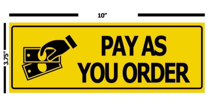 Pay as you order Signage | Lazada PH