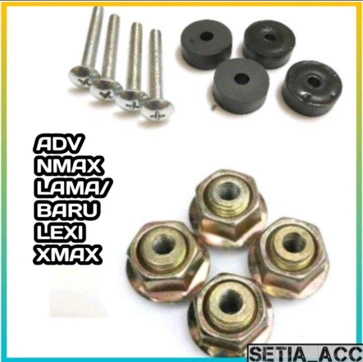 Baud baut mur anti jebol visor windshield Nmax Adv Aerox Lexi Walnut ...