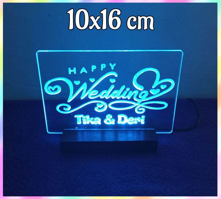 10x16 cm Lampu Hias Akrilik Nama Custom / Custom Tulisan | Lazada Indonesia