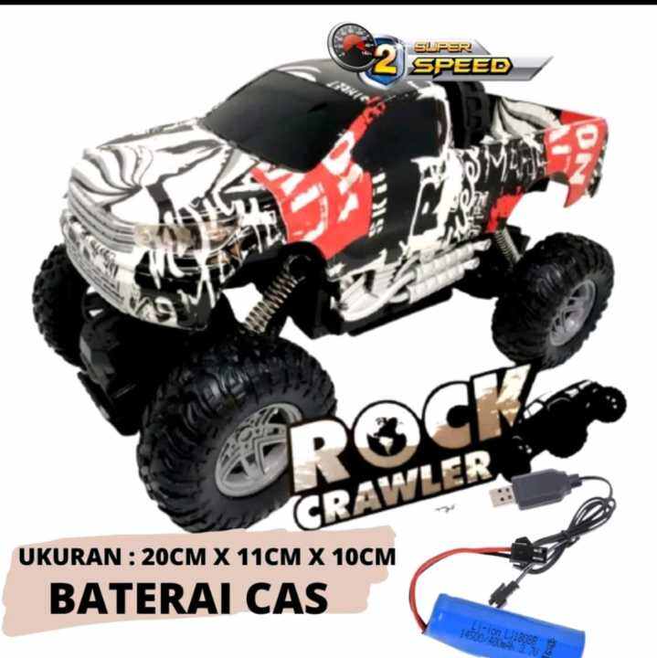 Mobil Remote Control Off-road RC Car Jeep Rock Crawler Pick Up Baterai ...