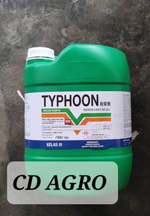 TYPHOON 20L Glyphosate RACUN RUMPAI 41% KELAS III KELAS 3 | Lazada
