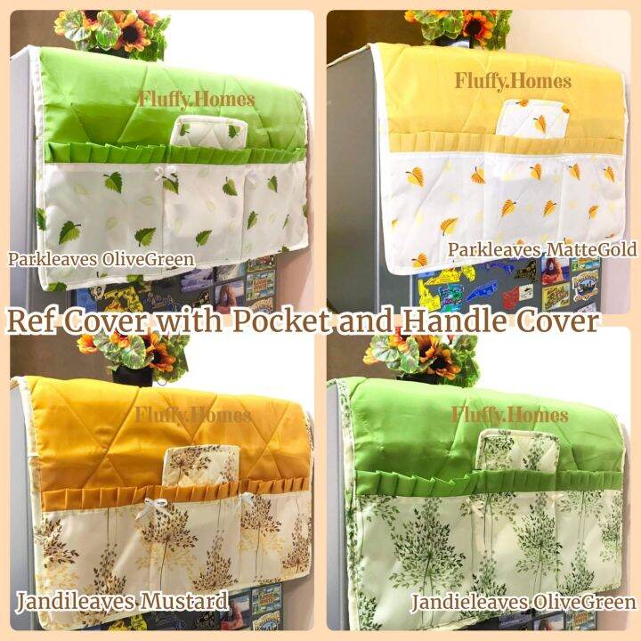 Ref Cover with Pocket and Handle Cover Leafy Geena Print | Lazada PH