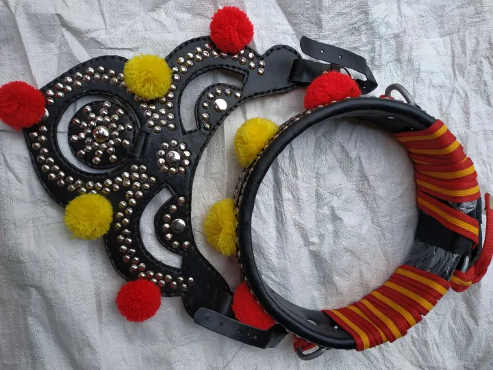 Gongseng kalung domba Garut kulit asli/gongseng domba adu | Lazada ...