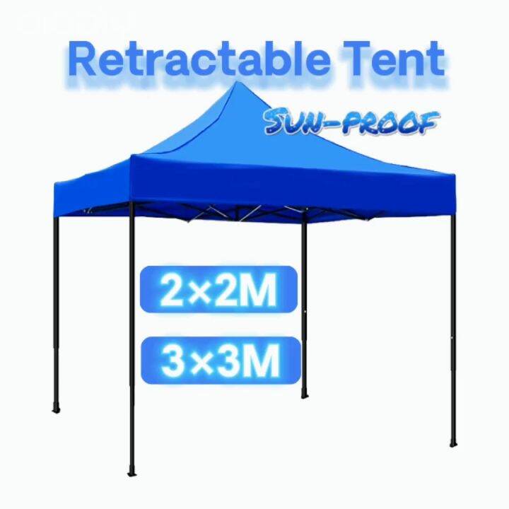 AIODIY Tent HEAVY DUTY Tent 3x4.5M/3x3M/2x2M Foldable Retractable Tent water proof coating ...