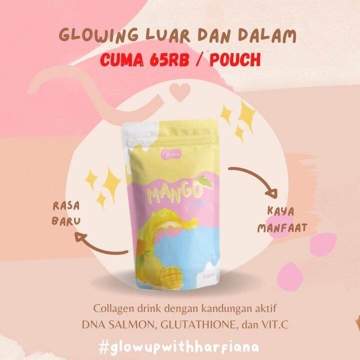 MANGO Vit. Drink/Harfiana Kolagen Viral dengan DNA Salmon/Kolagen Kaya Vit. C | Lazada Indonesia